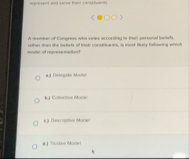 Solved represent and serve their constluentis.A member of | Chegg.com