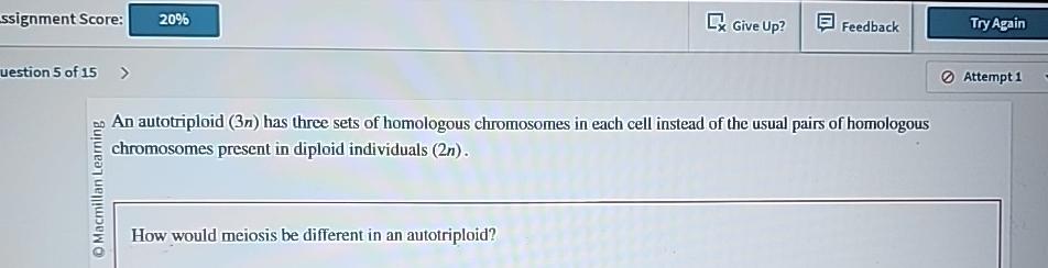 Solved ssignment Score:Give Up?uestion 5 ﻿of 15An | Chegg.com