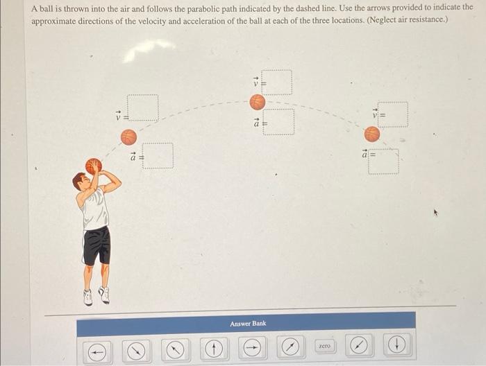 Solved A ball is thrown into the air and follows the | Chegg.com