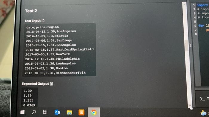 Solved Please solve in Python 3 Challenge Avocado Prices | Chegg.com