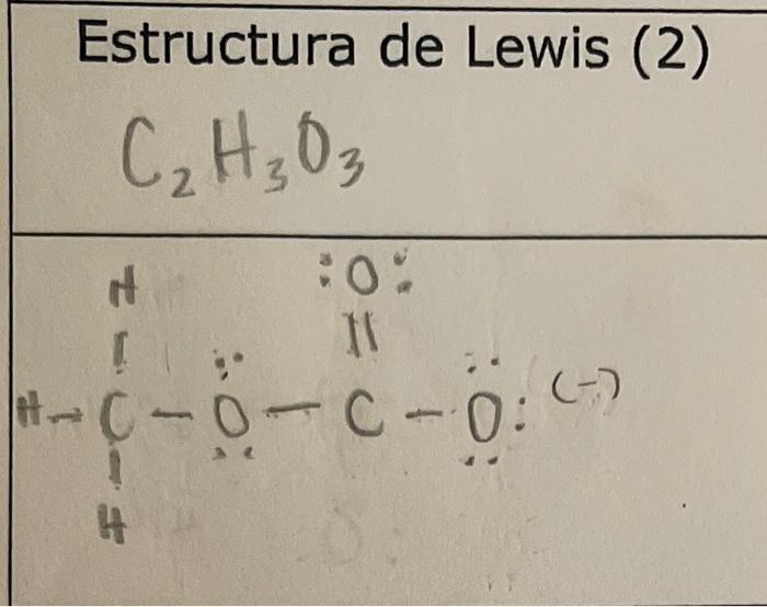 Solved Estructura de Lewis (2) | Chegg.com