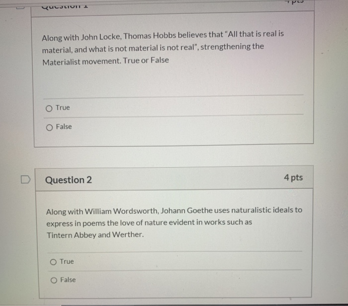 Solved Read each statement carefully. For a statement to be | Chegg.com