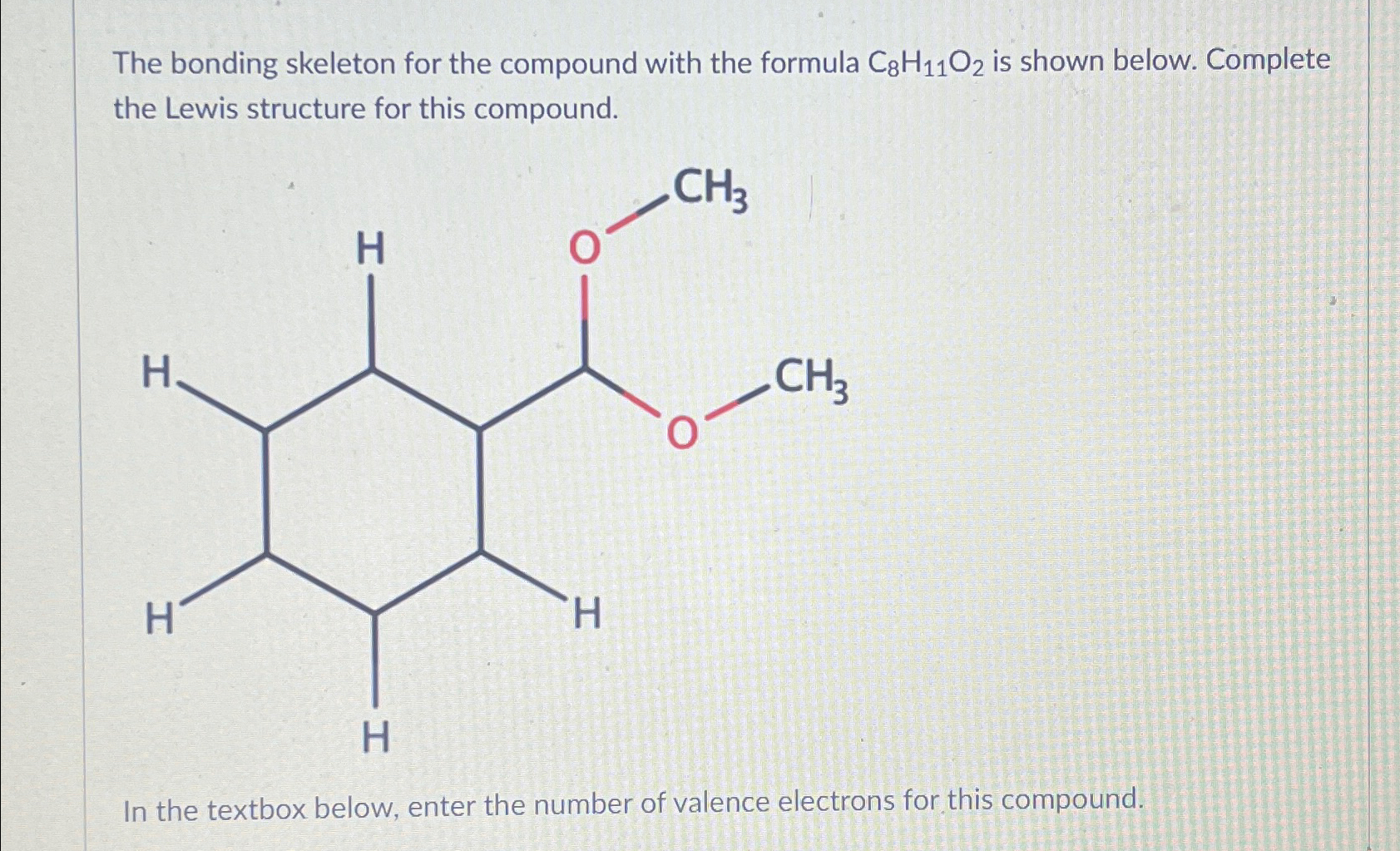 Solved The bonding skeleton for the compound with the | Chegg.com