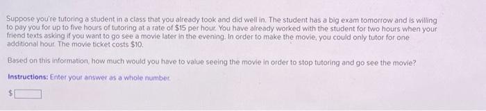 Solved Suppose you're tutoring a student in a class that you | Chegg.com