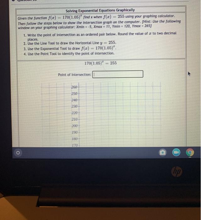 Solved Solving Exponential Equations Graphically Given the | Chegg.com