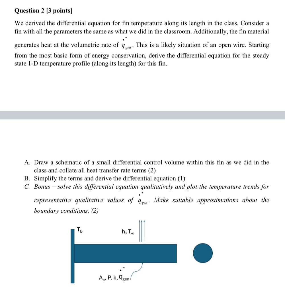 Solved Question points]We derived the differential equation | Chegg.com