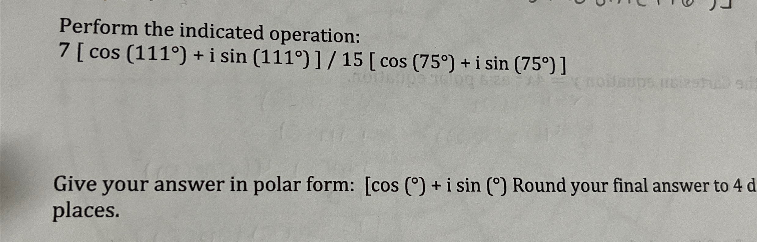 Solved Perform the indicated | Chegg.com