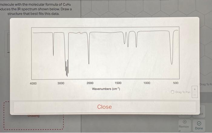 Solved A molecule with the molecular formula of C4H6 | Chegg.com