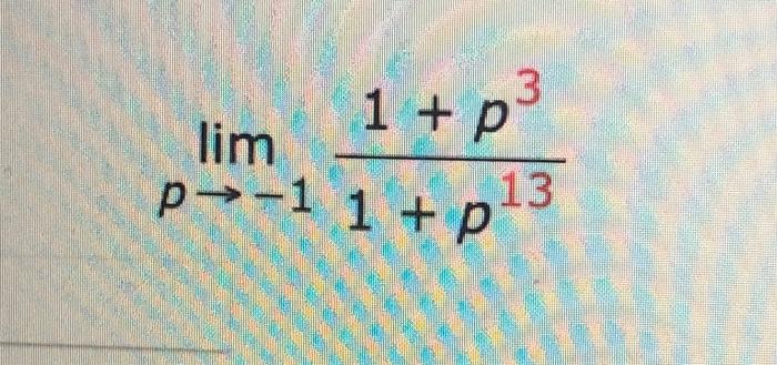 Solved limp→−11+p131+p3 | Chegg.com