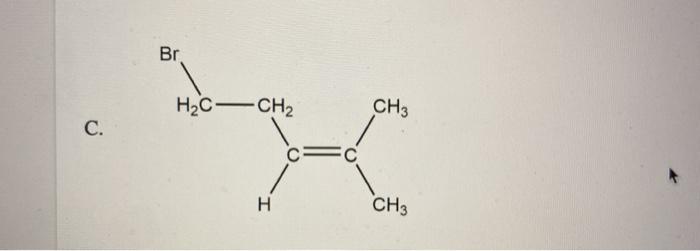 Solved Name the alkene. CH2 H2 С C н,с ' С CH3 Name the | Chegg.com