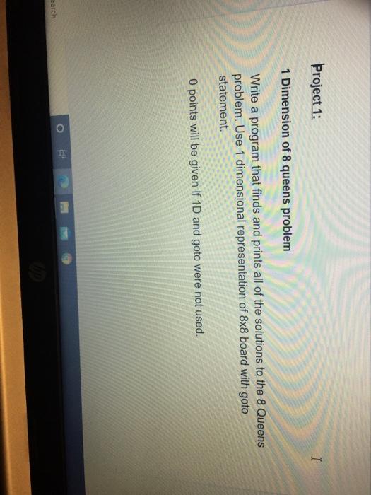Solved Project 1 1 1 Dimension Of 8 Queens Problem Write A
