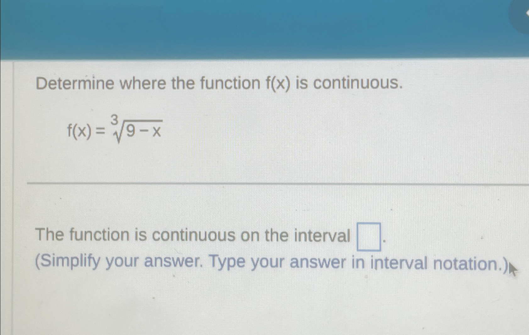 Solved Determine where the function f(x) ﻿is | Chegg.com