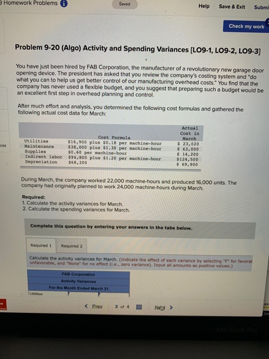 Solved Homework Problems Saved Help Save & Exit Submi Check | Chegg.com