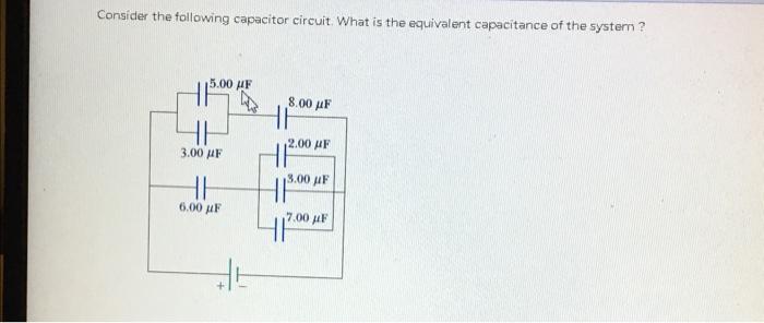 Solved Consider the following capacitor circuit. What is the | Chegg.com