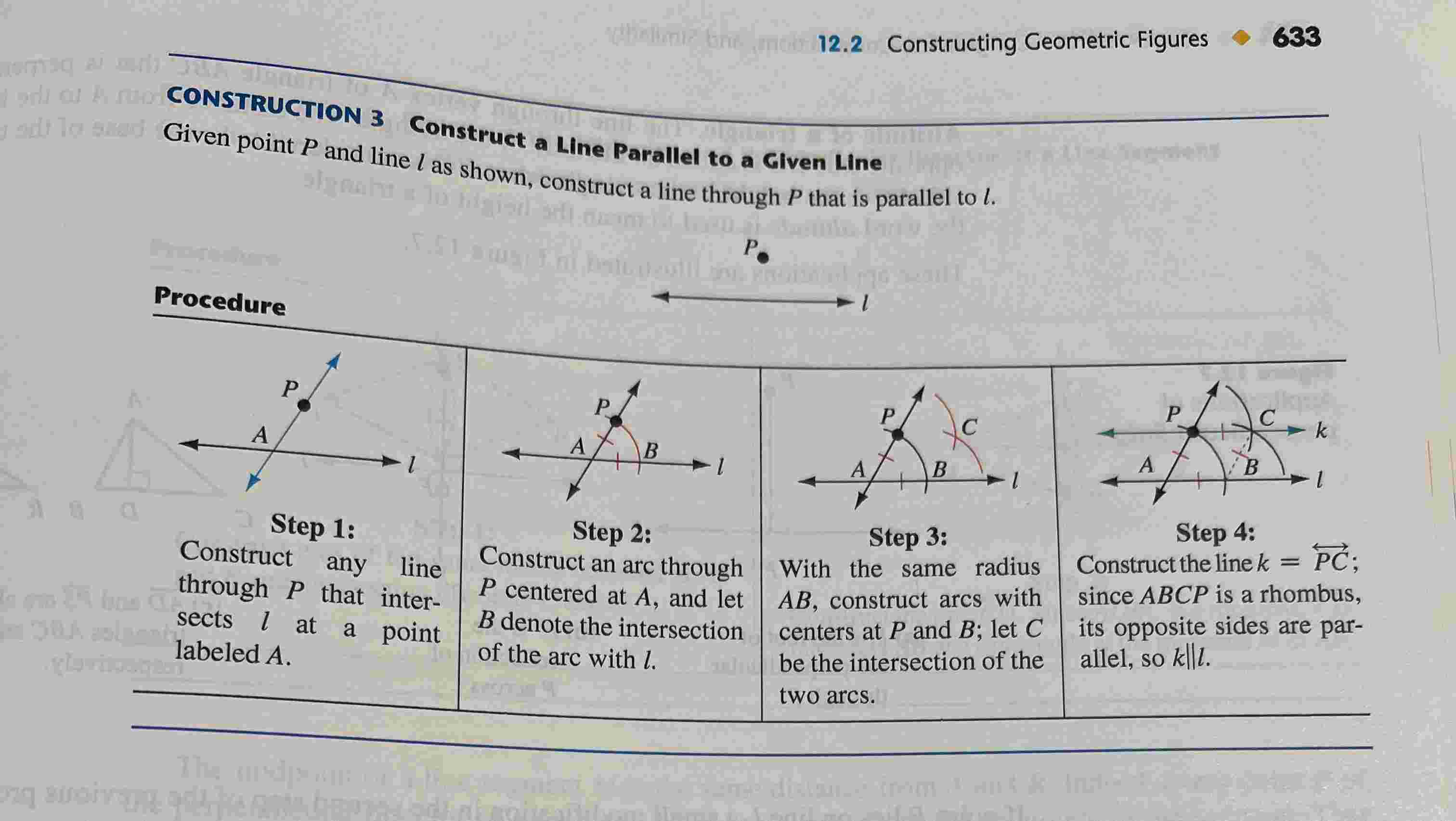 Solved Construction Creating segments, angles, parallel | Chegg.com