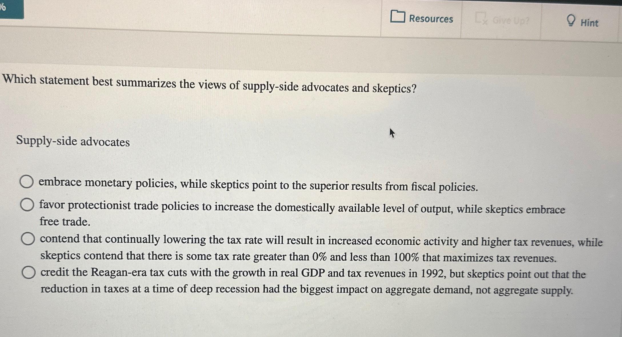 Solved Which statement best summarizes the views of | Chegg.com