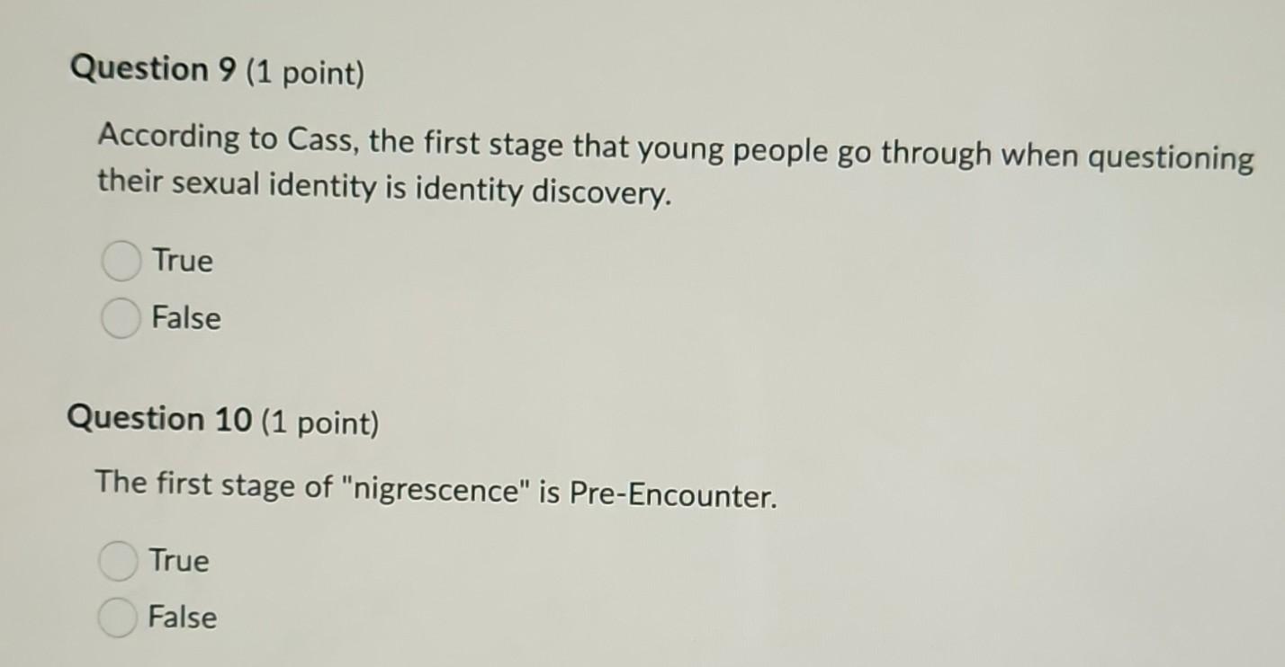 Solved Each stage in the racial and cultural identity | Chegg.com