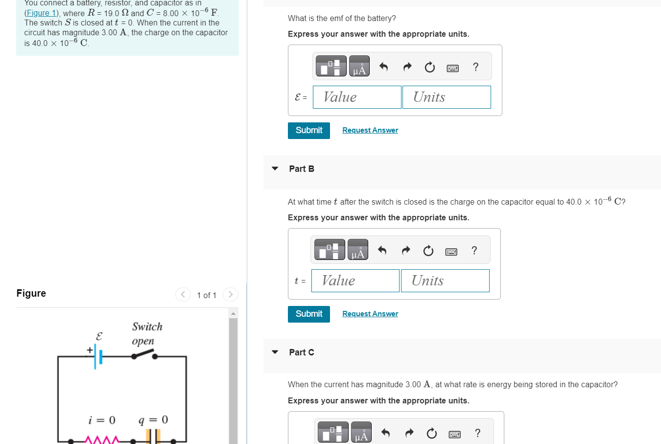 Solved You connect a battery, resistor, and capacitor as | Chegg.com