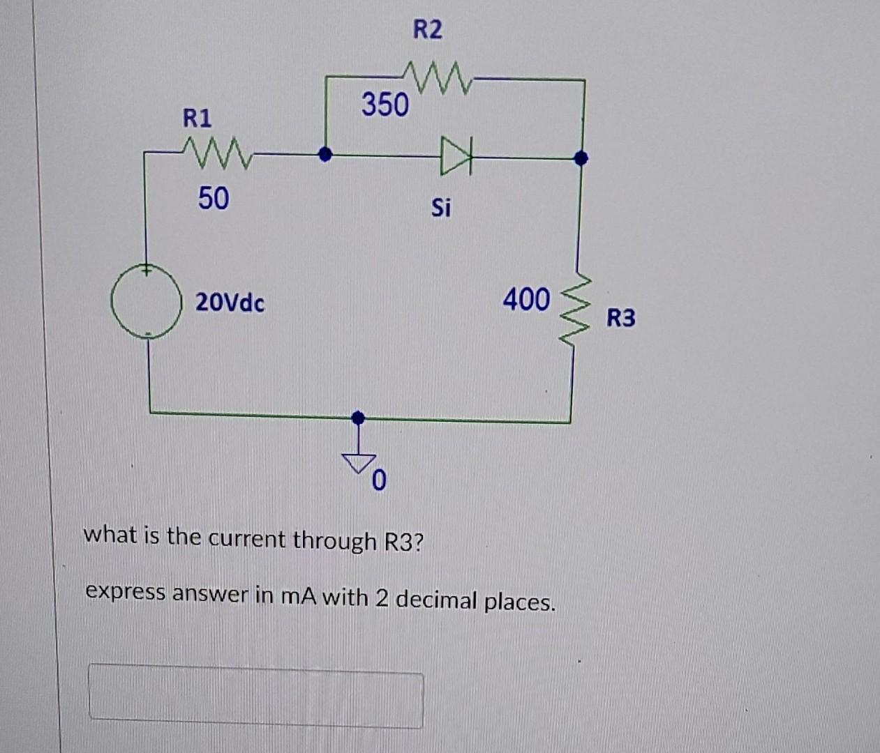 Solved what is the current through R3? express answer in mA | Chegg.com