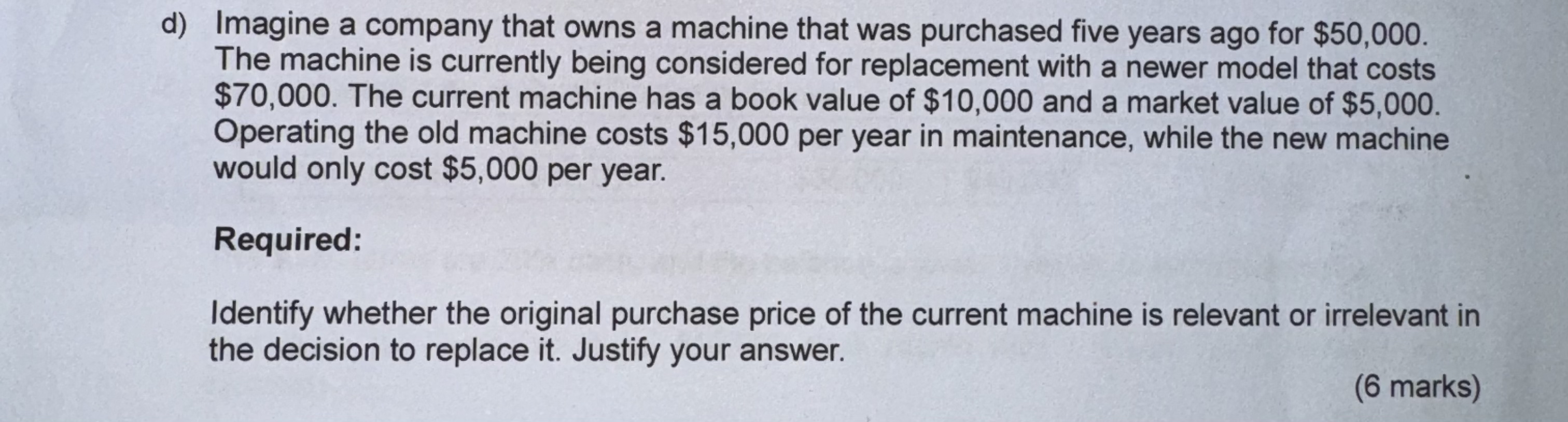 Solved Please justify with the calculationd) ﻿Imagine a | Chegg.com