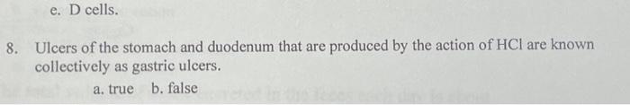 Solved Ulcers of the stomach and duodenum that are produced | Chegg.com