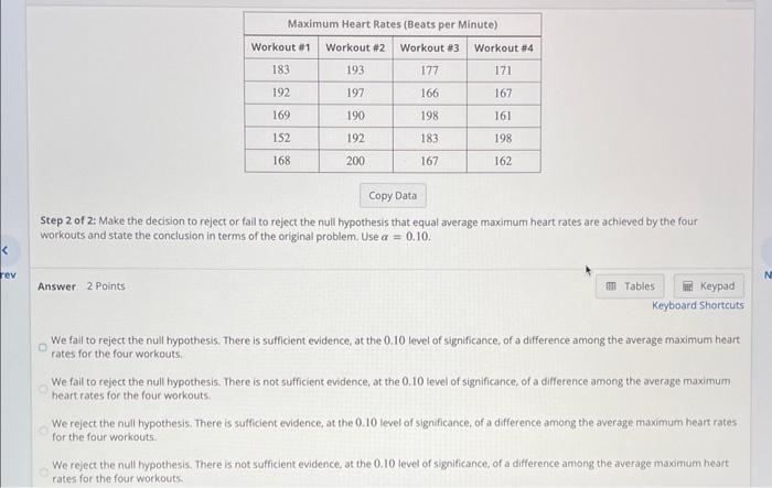 Solved A physical trainer has four workouts that he | Chegg.com