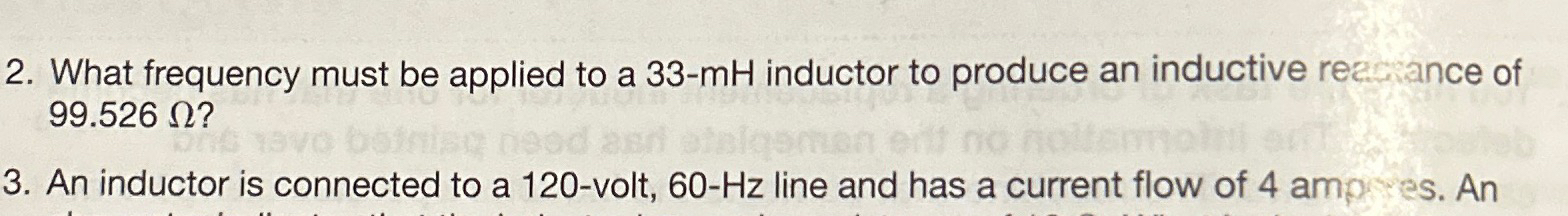 Solved What frequency must be applied to a 33-mH ﻿inductor | Chegg.com