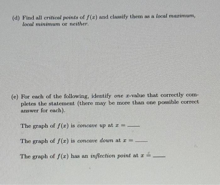Solved Shape of a Graph Below is the graph of a function | Chegg.com