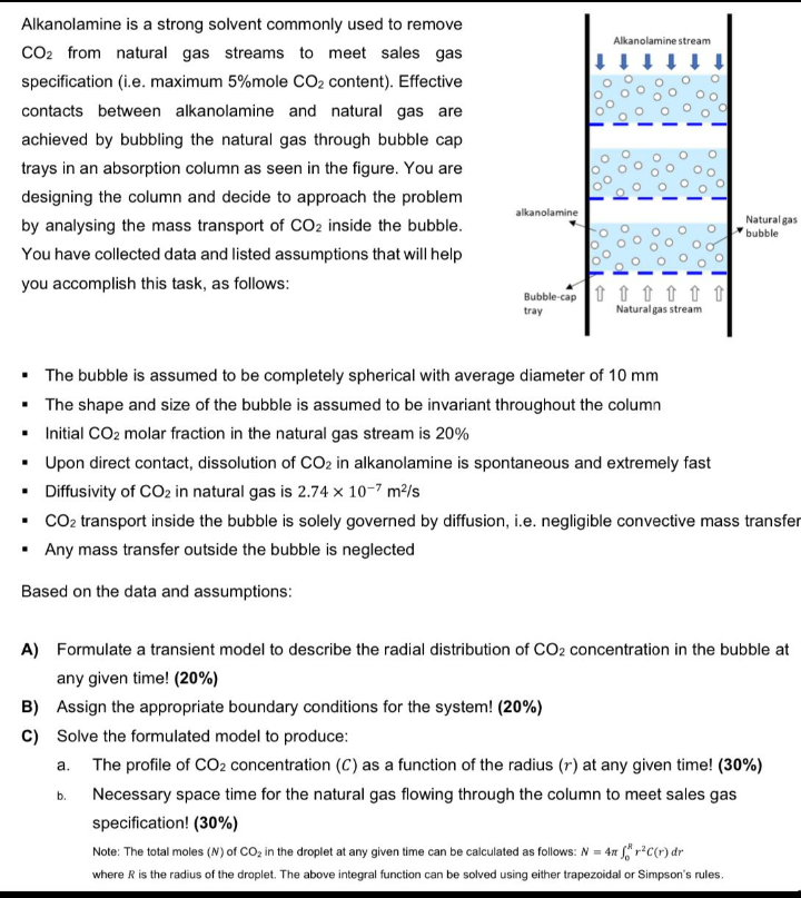 Solved Alkanolamine is a strong solvent commonly used to | Chegg.com