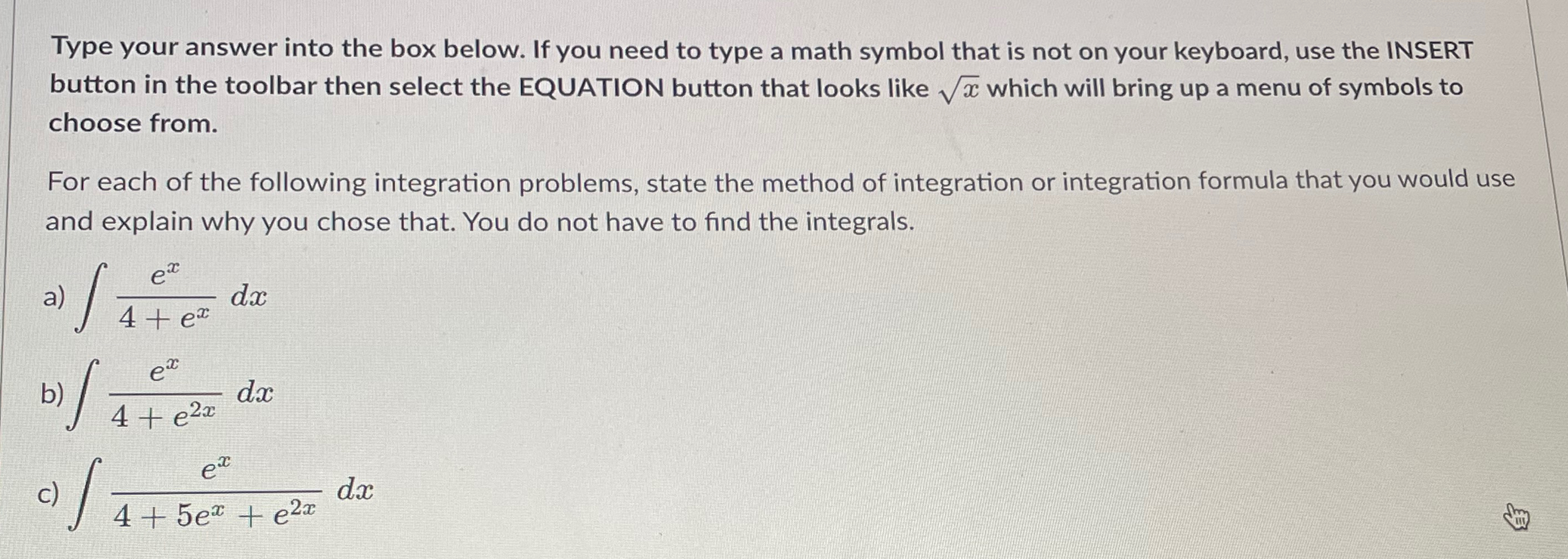 Solved Type your answer into the box below. If you need to | Chegg.com