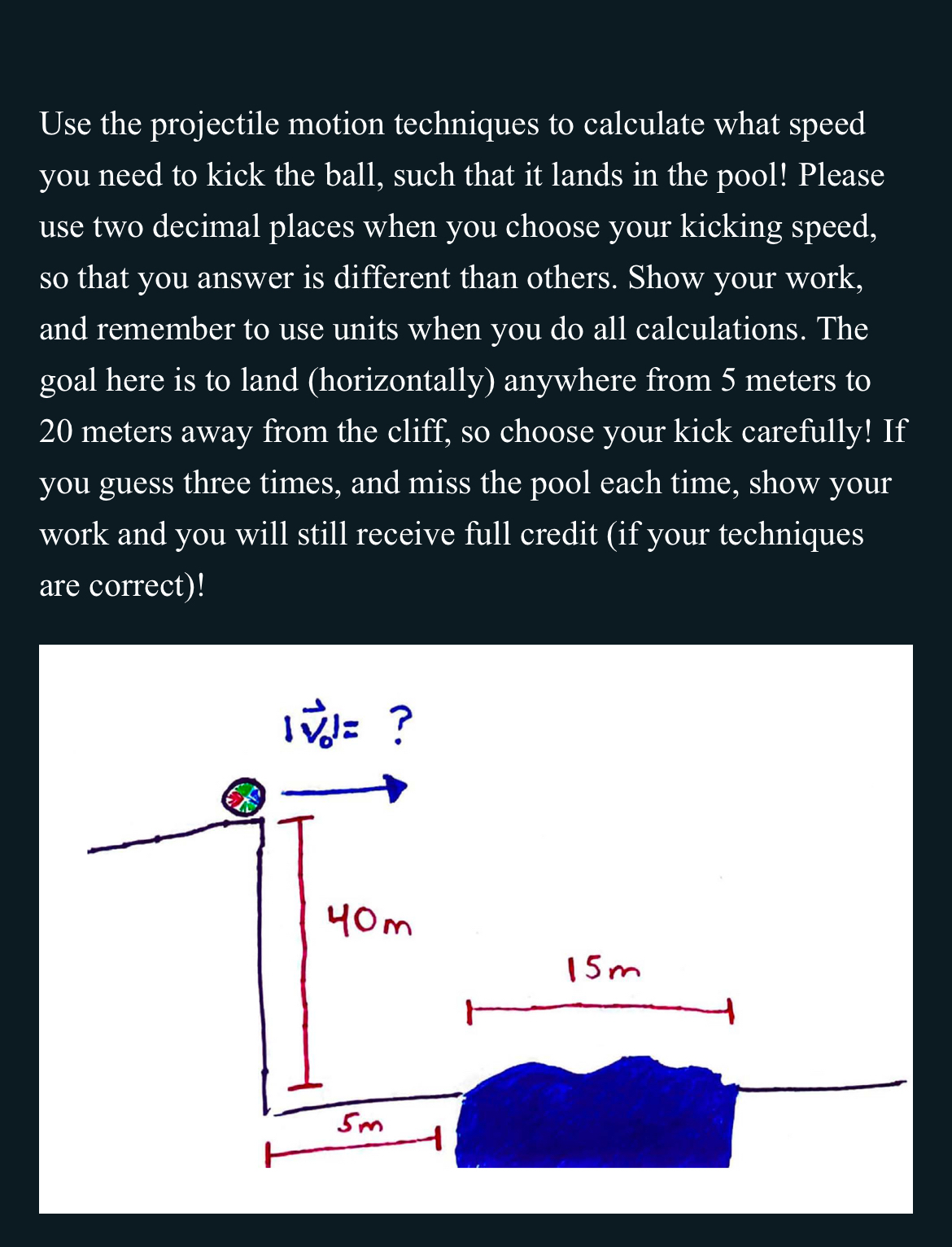 Solved Use the projectile motion techniques to calculate | Chegg.com