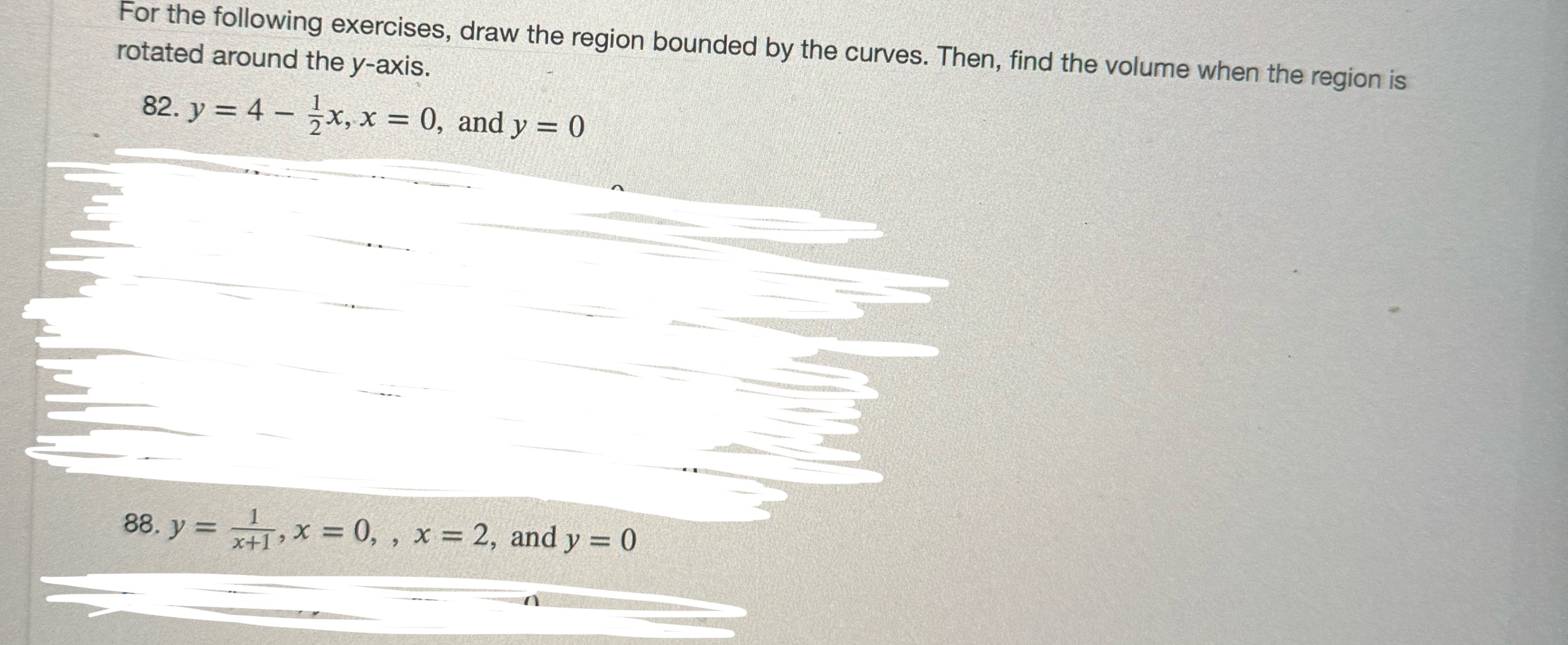 Solved For the following exercises, draw the region bounded | Chegg.com