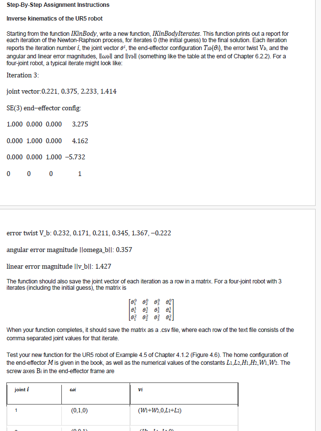 Solved Step-By-Step Assignment Instructions the end-effector | Chegg.com
