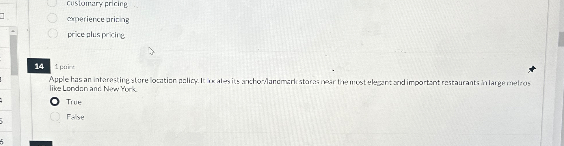 Solved customary pricingexperience pricingprice plus | Chegg.com
