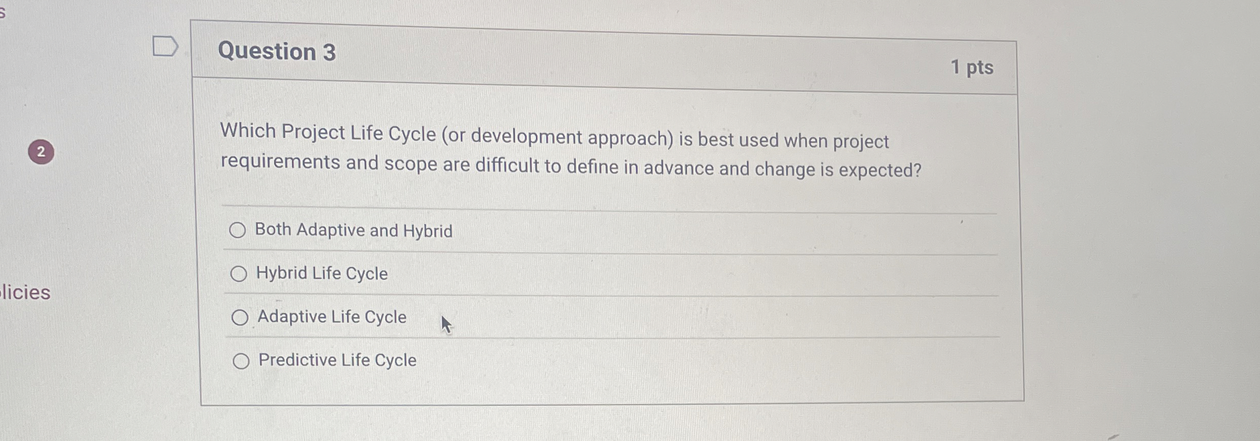 Solved Question 31 ﻿ptsWhich Project Life Cycle (or | Chegg.com