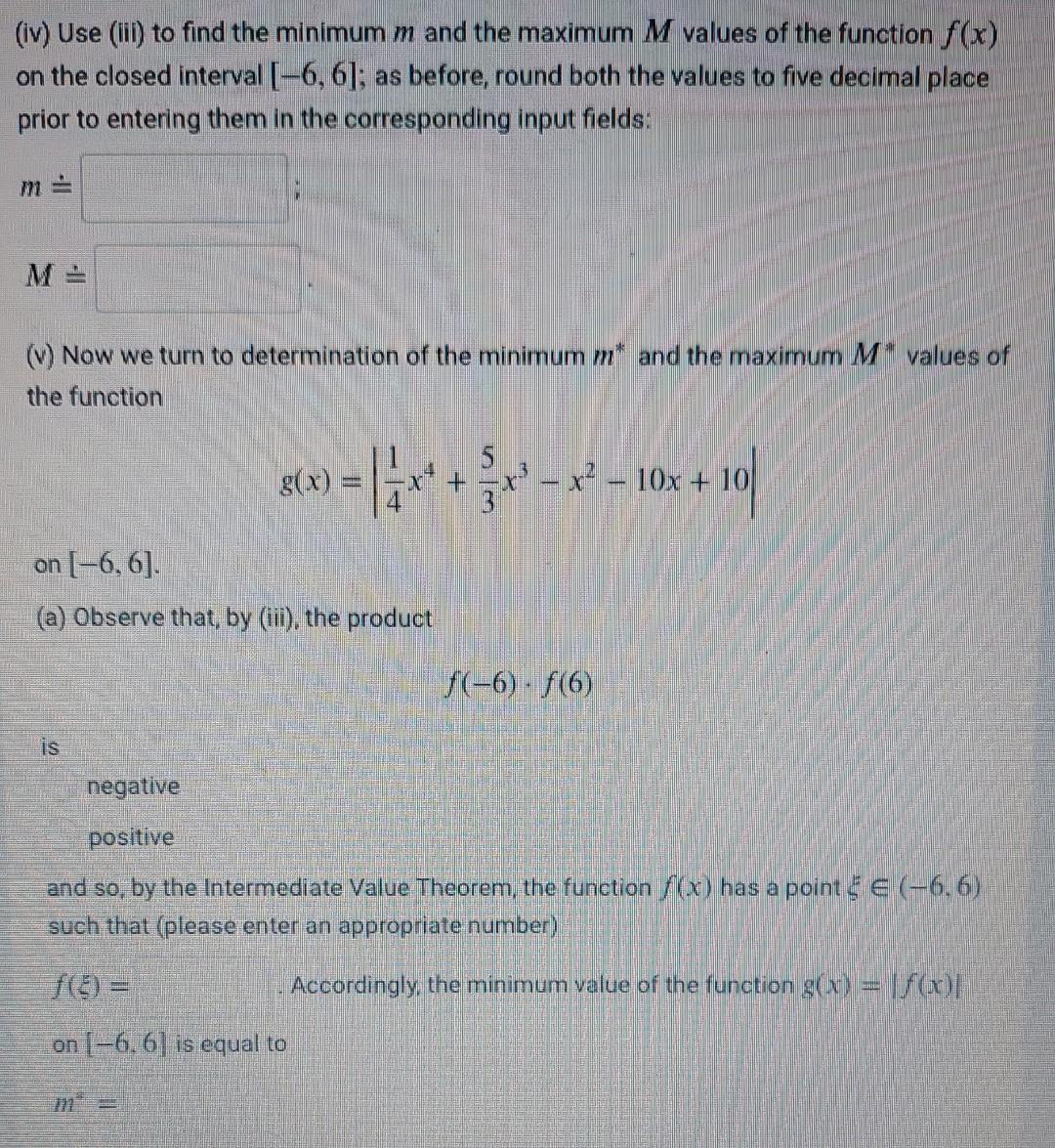 Solved (Min-Max Values of Differentiable Functions). | Chegg.com