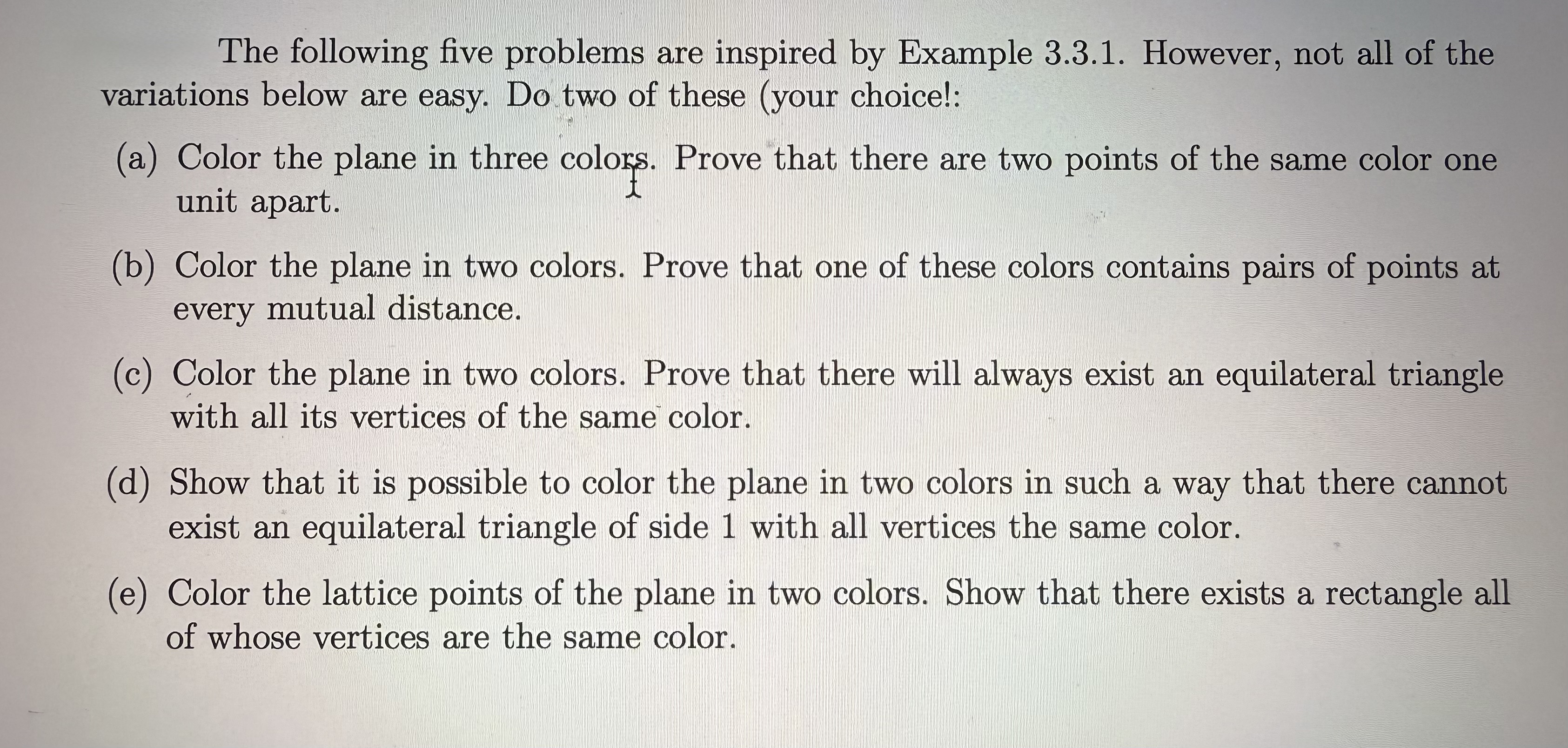The following five problems are inspired by Example | Chegg.com