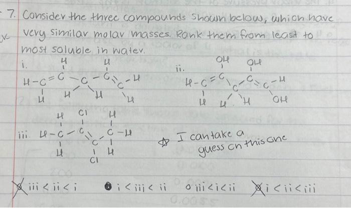 Solved consider the three compounds shown below, which have | Chegg.com