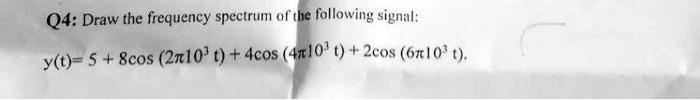 Solved Q4: Draw the frequency spectrum of the following | Chegg.com