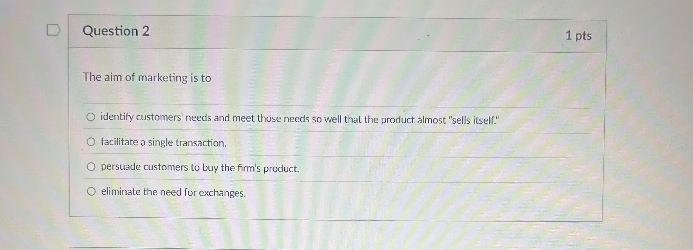 Solved Question 21 ﻿ptsThe aim of marketing is toidentify | Chegg.com