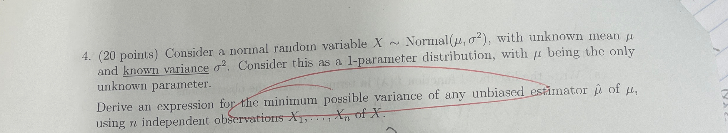Solved (20 ﻿points) ﻿Consider a normal random variable | Chegg.com