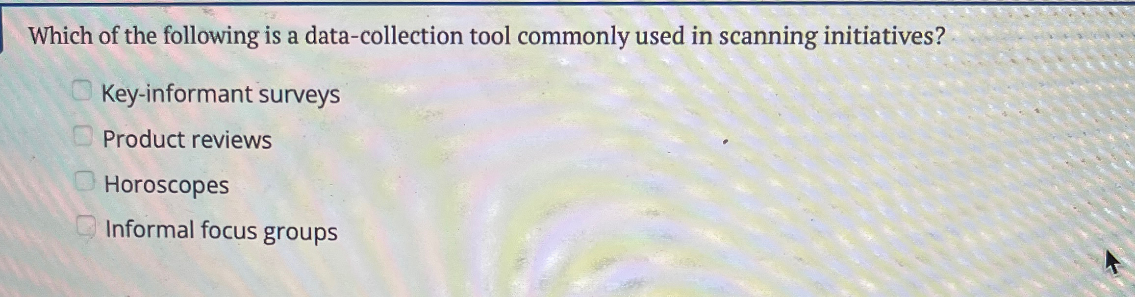 Solved Which of the following is a data-collection tool | Chegg.com