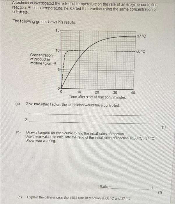 Solved A Technician Investigated The Effect Of Temperature