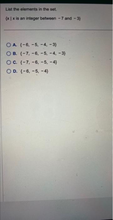 Solved List the elements in the set. {x∣x is an integer | Chegg.com
