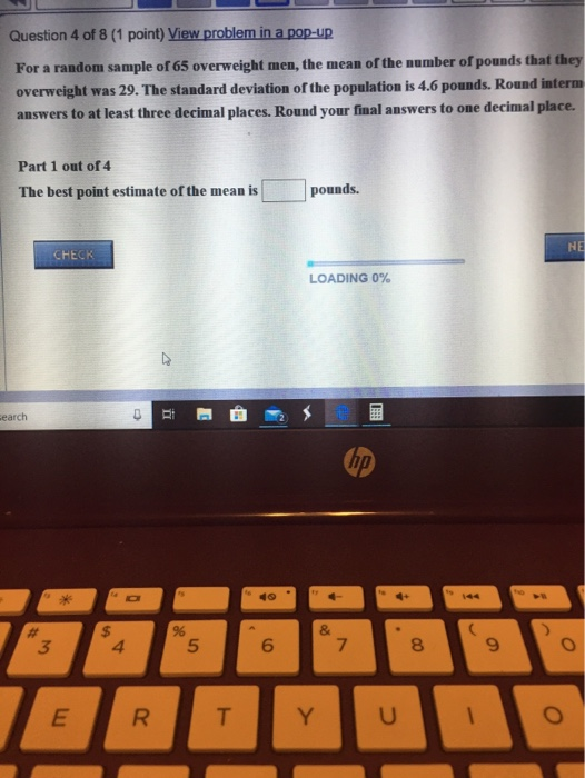 Solved Question 4 of 8 (1 point) View problem in a pop-up | Chegg.com