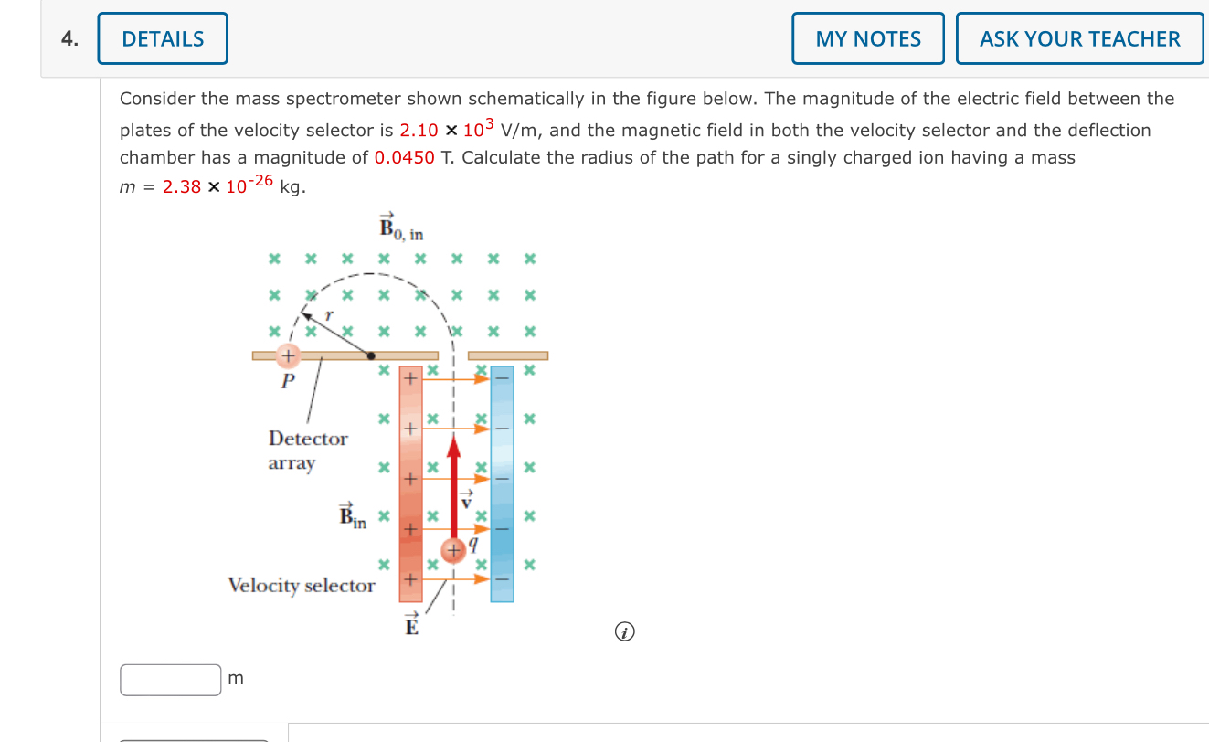 Solved Consider the mass spectrometer shown schematically in | Chegg.com