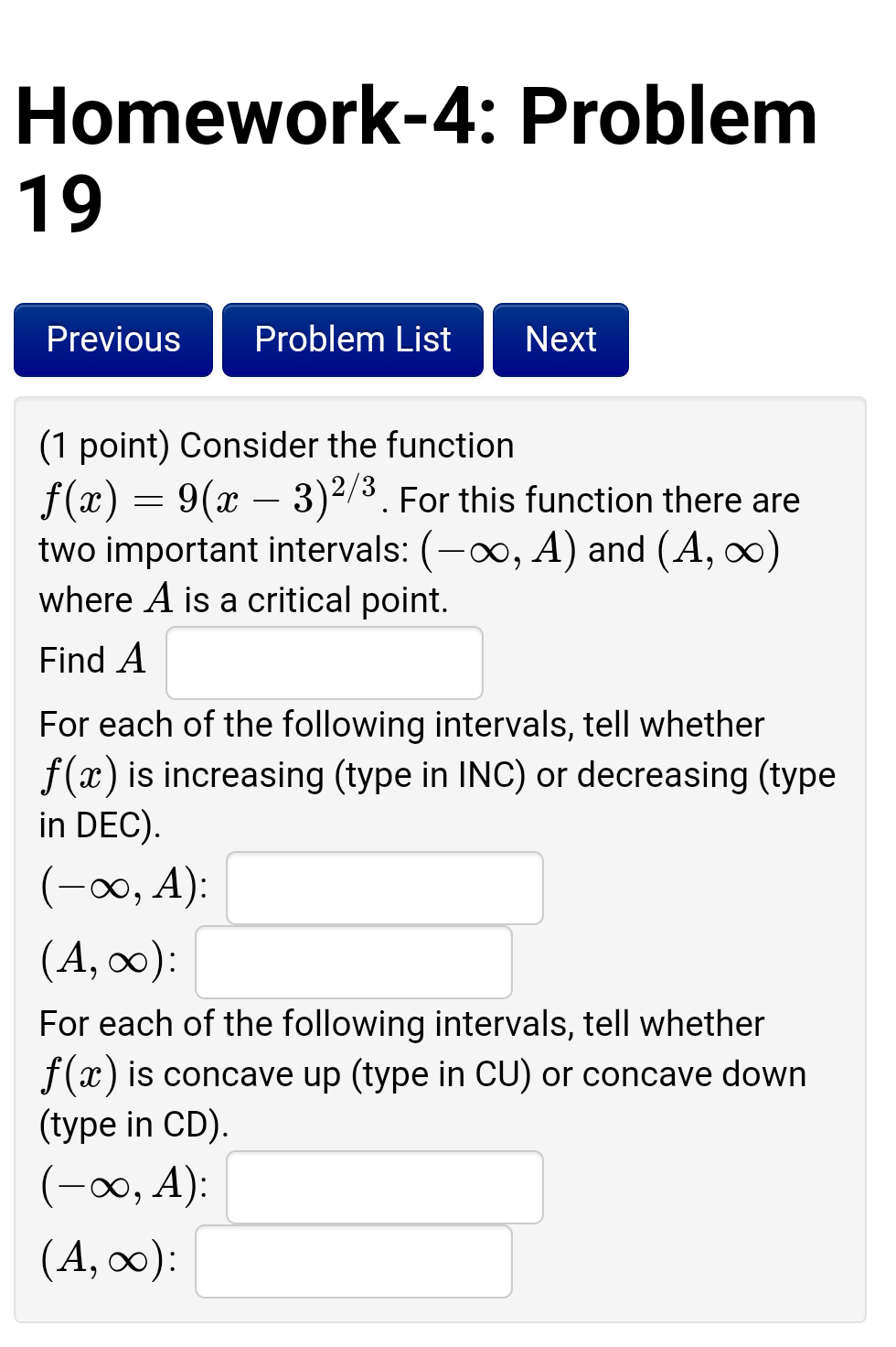 Homework-4: Problem 19 (1 point) Consider the | Chegg.com