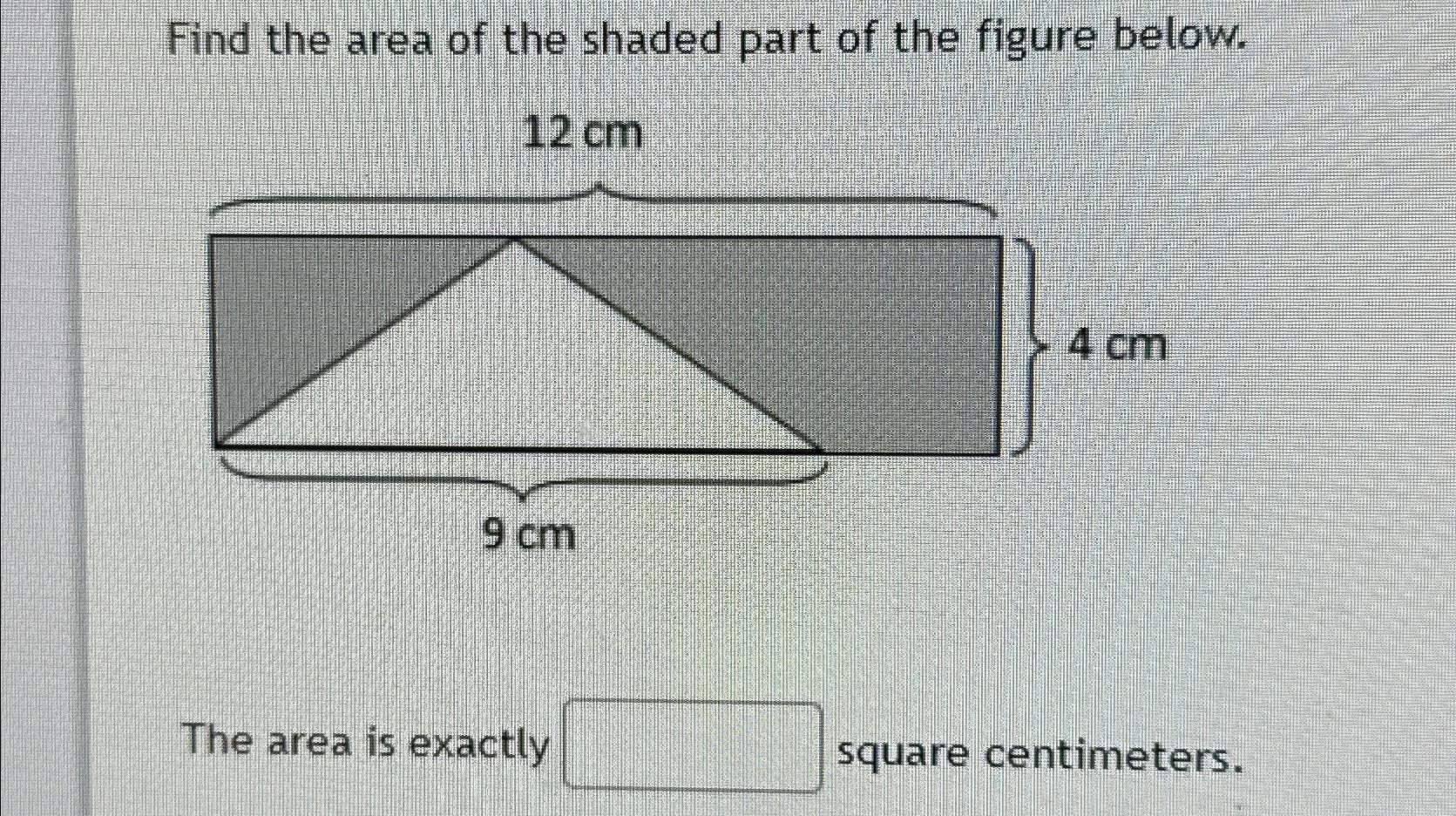 Find the area of the shaded part of the figure | Chegg.com