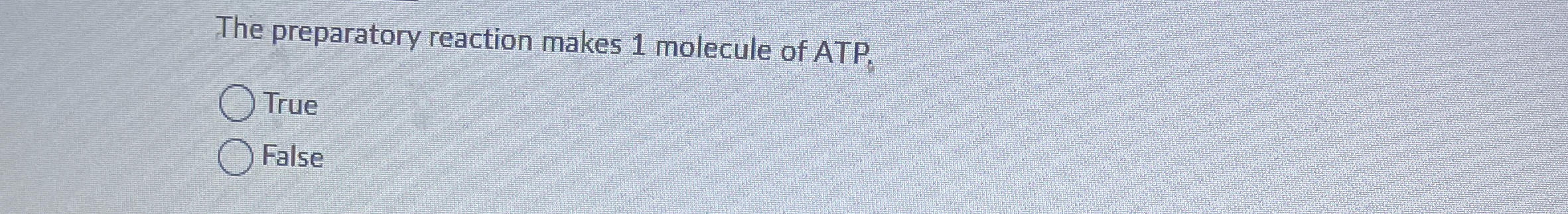 Solved The preparatory reaction makes 1 ﻿molecule of | Chegg.com