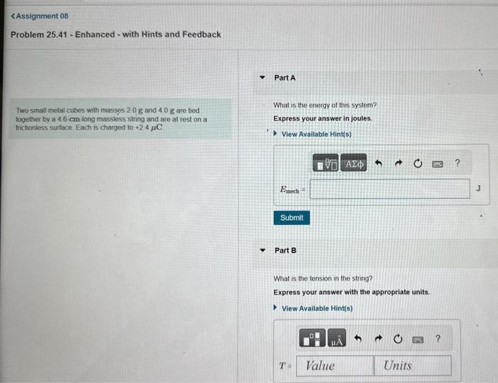Solved Problem 25.41 - Enhanced - with Hints and Feedback | Chegg.com